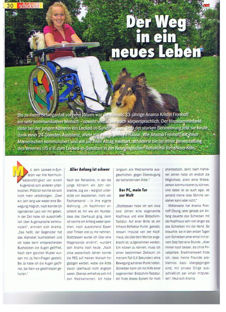 Anama Kristin Fronhoff [Locked-in-Syndrom] » Artikel über mich